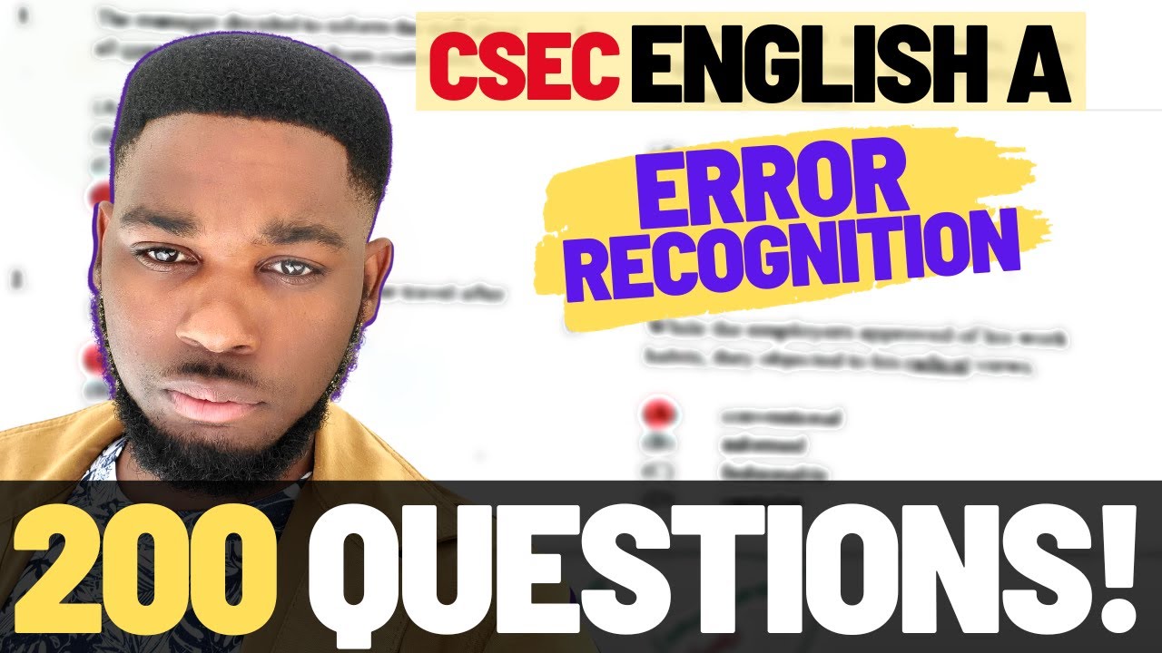 CSEC English A Paper 1 Practice: Error Recognition