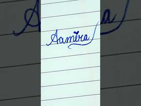 Aamira in cursive writing #anmolhandwritting #viralshorts #cursivehandwriting #shortvideo #names