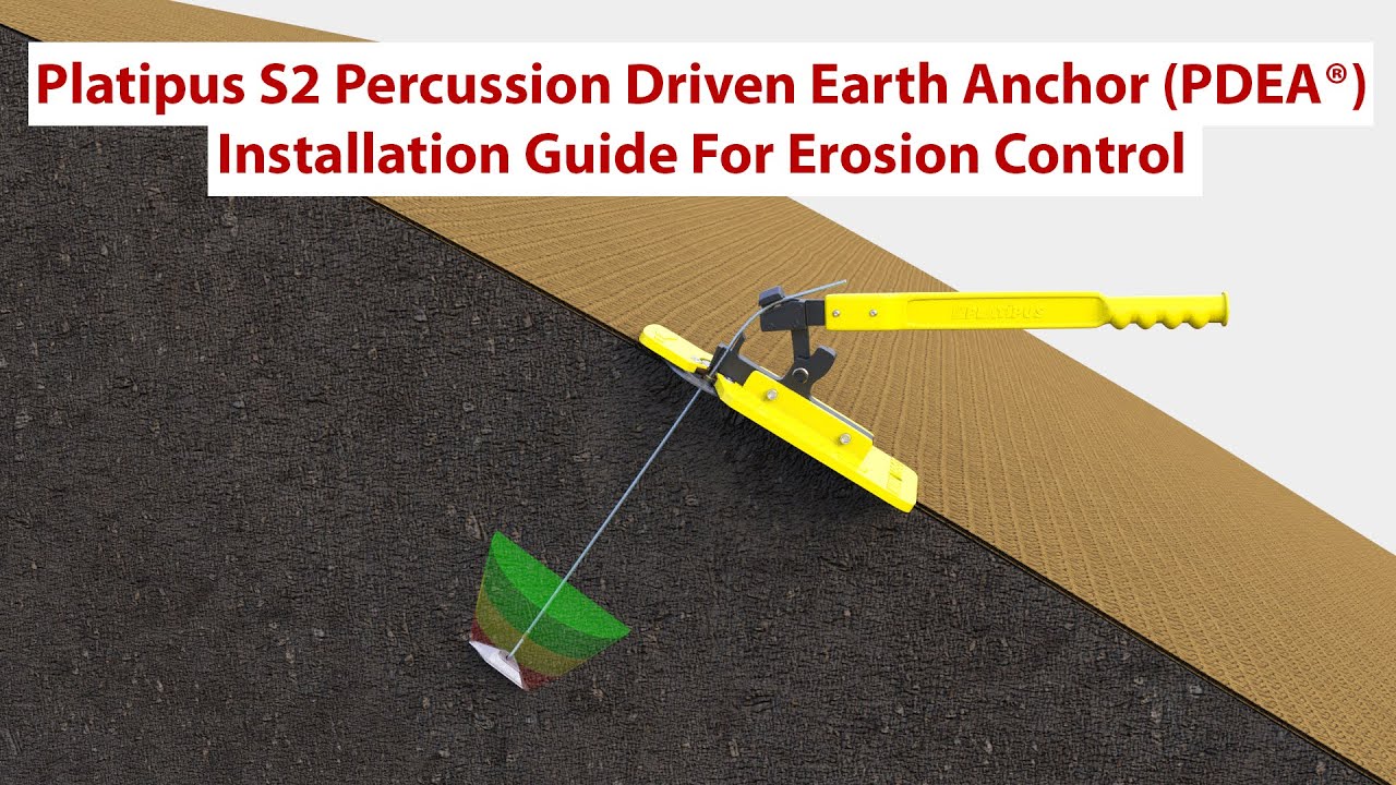 How To Install Platipus Earth Anchors For Erosion Control
