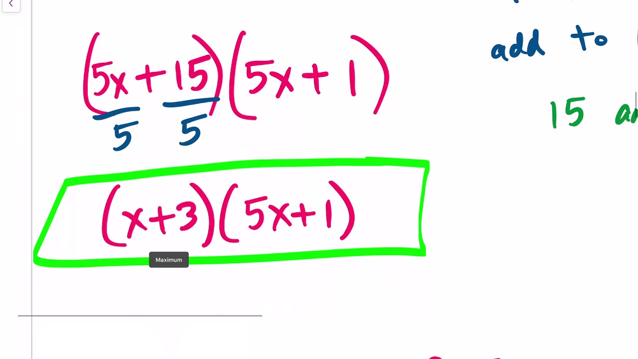 5/12 - Factoring - GeoGebra