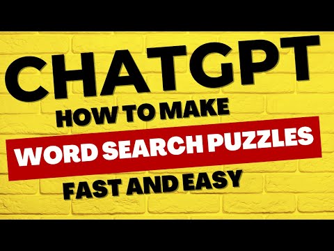 How To Make Word Search Puzzles with ChatGPT and Puzzle Book Mastery