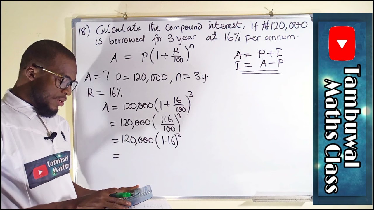 NECO 2020 Question 18 | Compound Interest