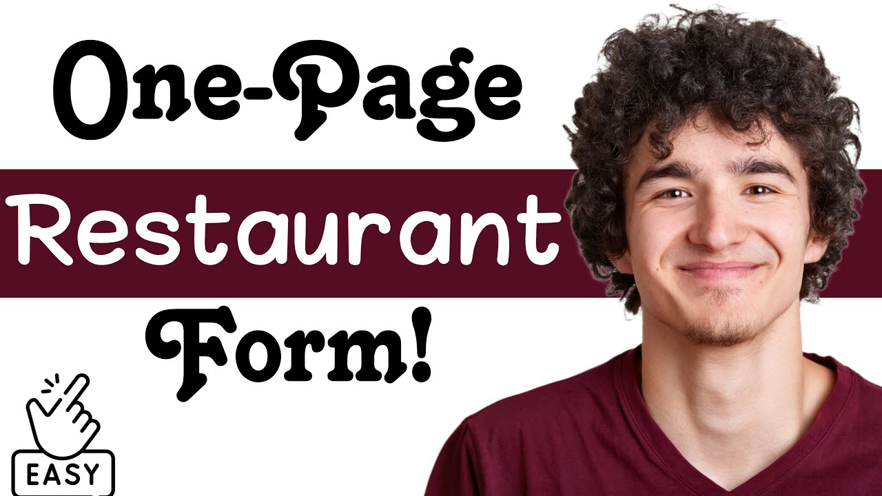 How to build a one page restaurant order form