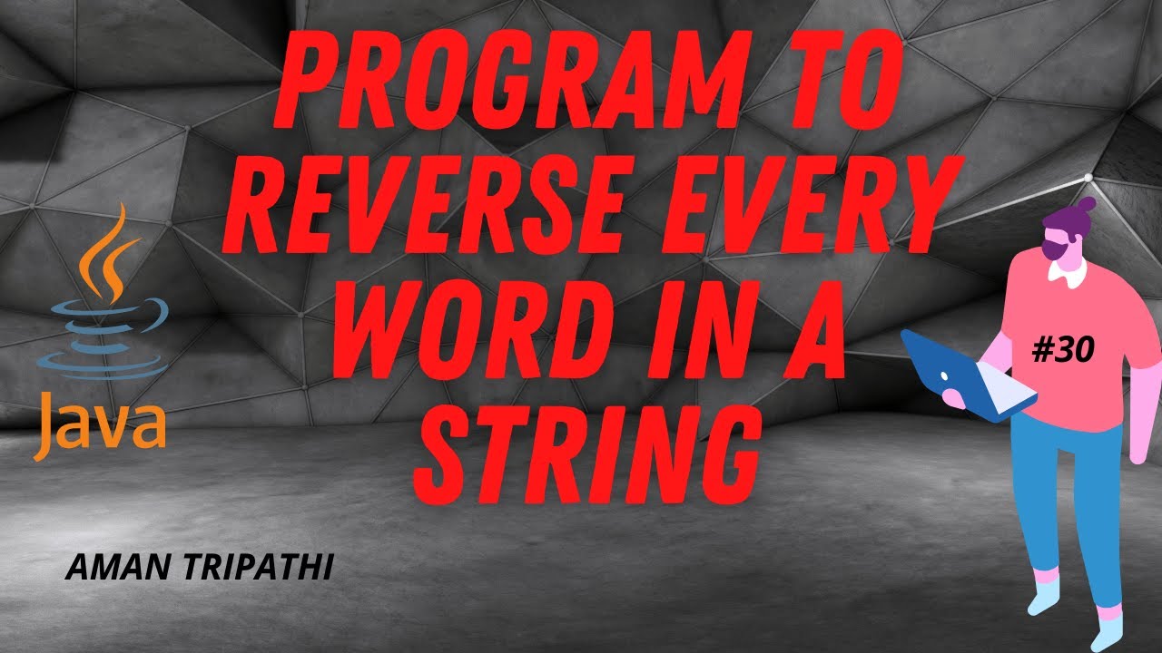 Program to reverse every word in a String using methods