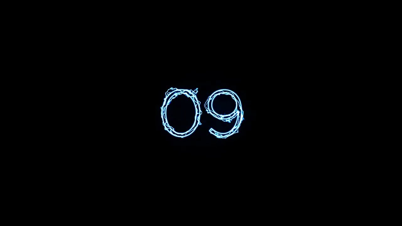 10 Second Flame Countdown - Blue Energy Animation