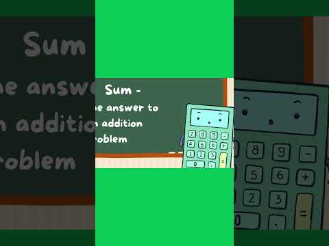 Math Vocabulary Sums