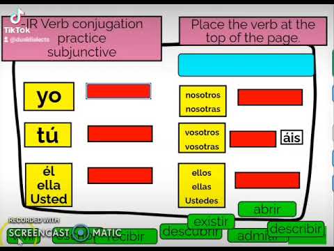 IR verb conjugation present subjunctive