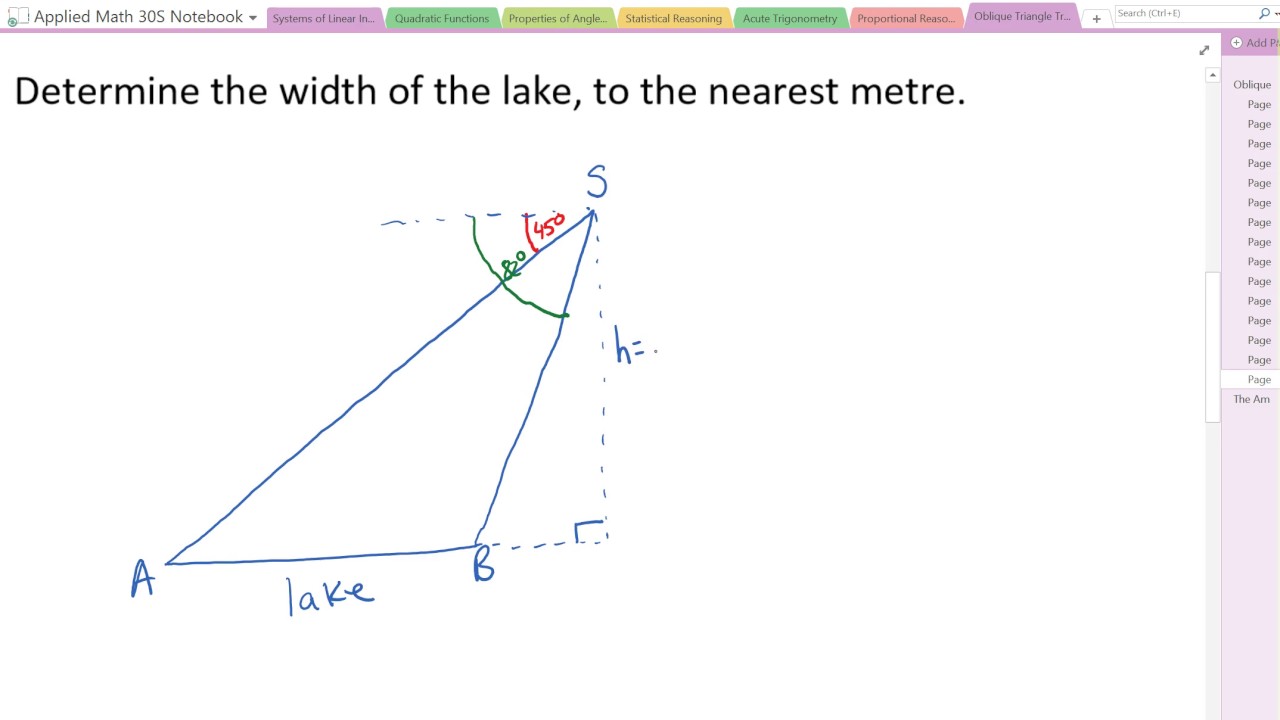 4.4 Solving Problems Using Obtuse Triangles