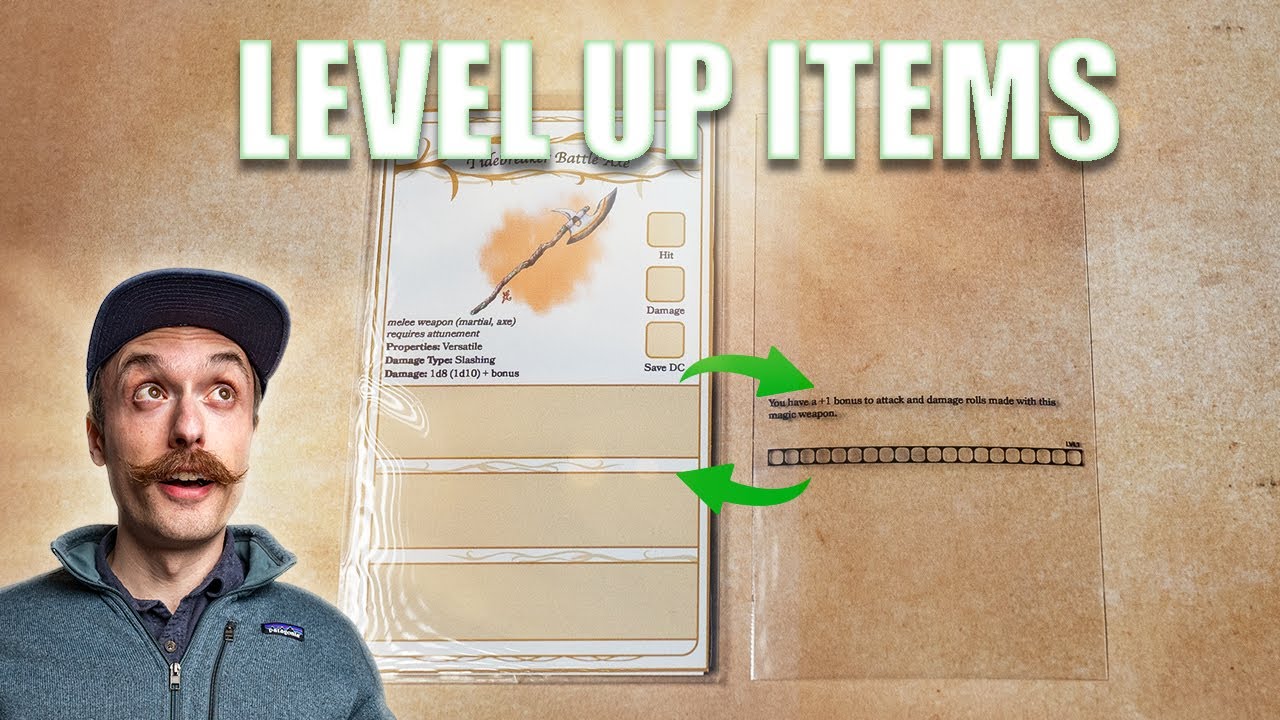 I made modular D&D magic item cards that LEVEL UP