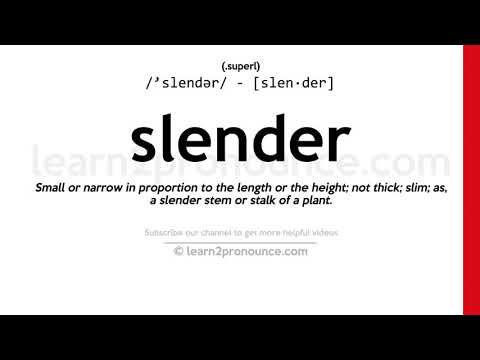 Pronunciation of Slender | Definition of Slender