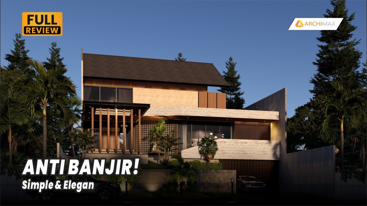 RUMAH MEWAH MODERN TROPIS DI SURABAYA INI ANTI BANJIR !! - JASA DESAIN RUMAH