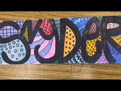Crazy Name Project — 3rd Grade Art Lesson