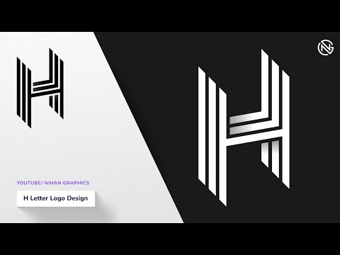 Monogram H Letter Logo Design in Illustrator | Illustrator tutorial | Best Logo Design Ideas