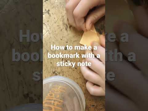 How to make a bookmark with a sticky note