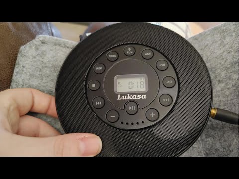 Lukasa Rechargeable Portable Bluetooth CD Player Portable | Compact Music CD Disc Player for Car