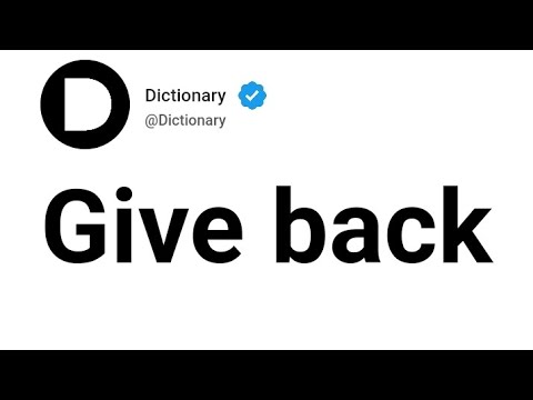 Give back Meaning In English