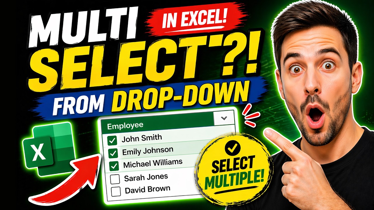 Excel Drop-Down: Select Multiple (No Duplicates + VBA)