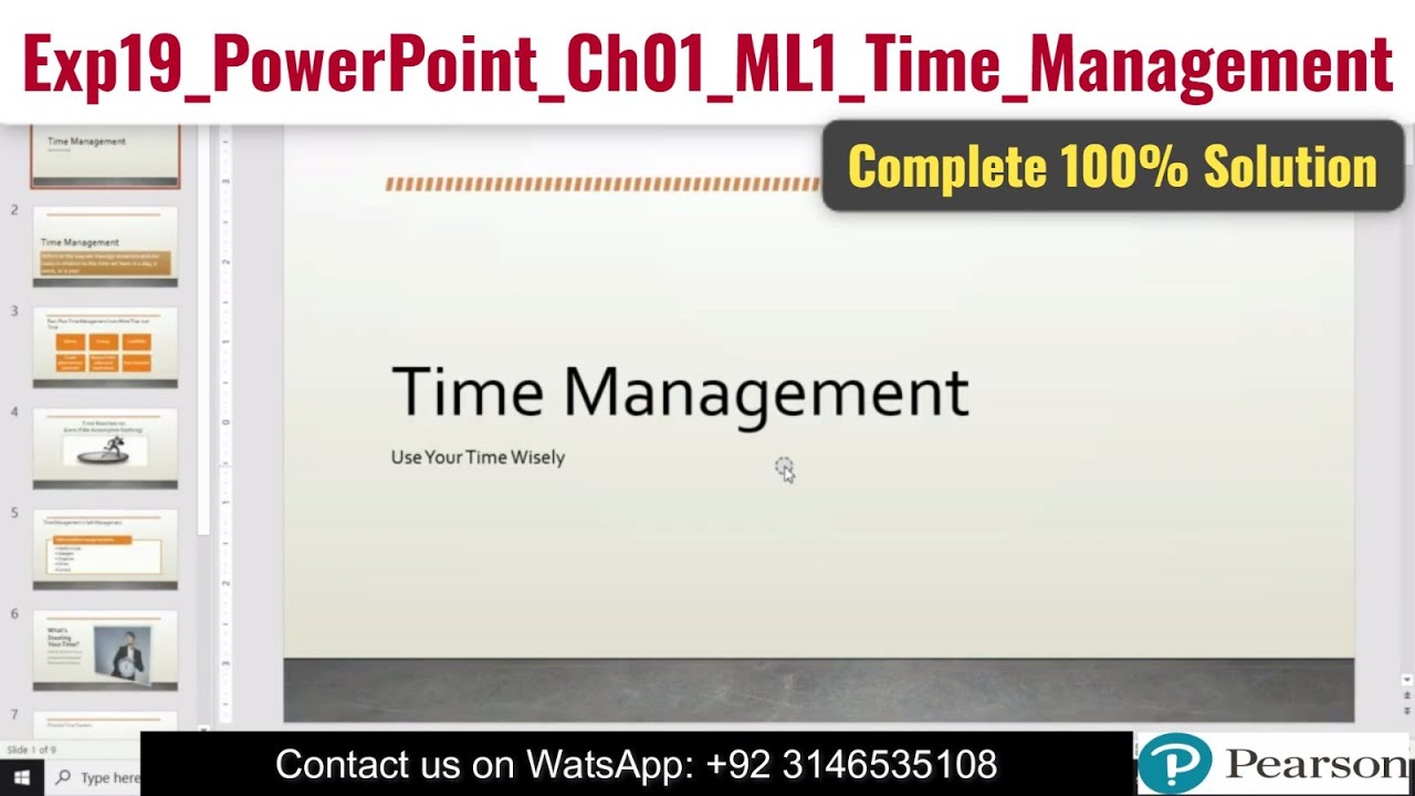 Exp19 PowerPoint Ch01 ML1 Time Management #PowerPoint Chapter 1 Mid - Level 1  #ML1TimeManagement