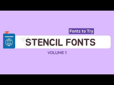 Stencil Fonts to Try : Volume 1