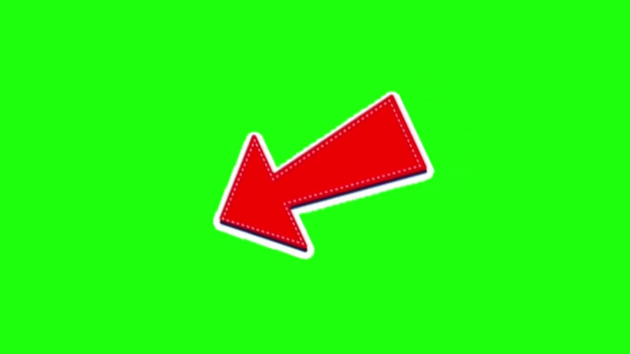 Red Animated Arrow Green Screen