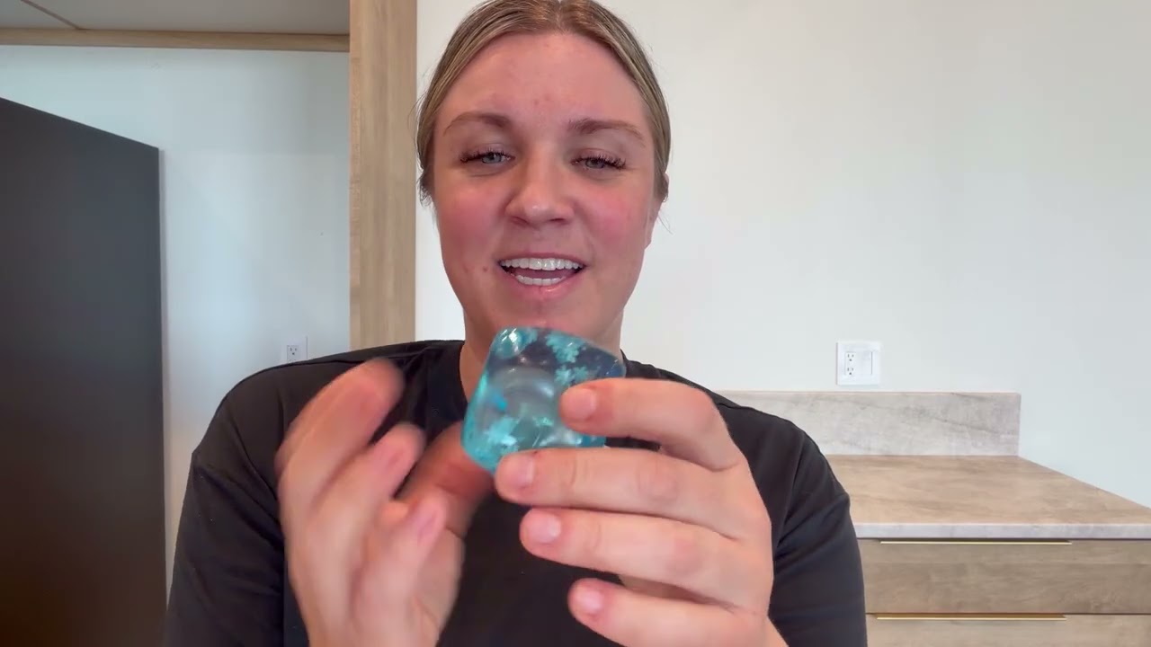 Stress Balls Ice Cube with Snowflakes, Anxiety Sensory Squishy Fidget Toy Slow Rise