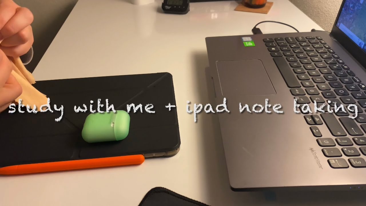 Study with me when I’m sick | ipad note taking | ASMR | Goodnotes5 | no music | real time