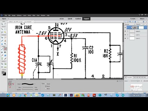 How to color lines and objects in schematics using PhotoShop Elements