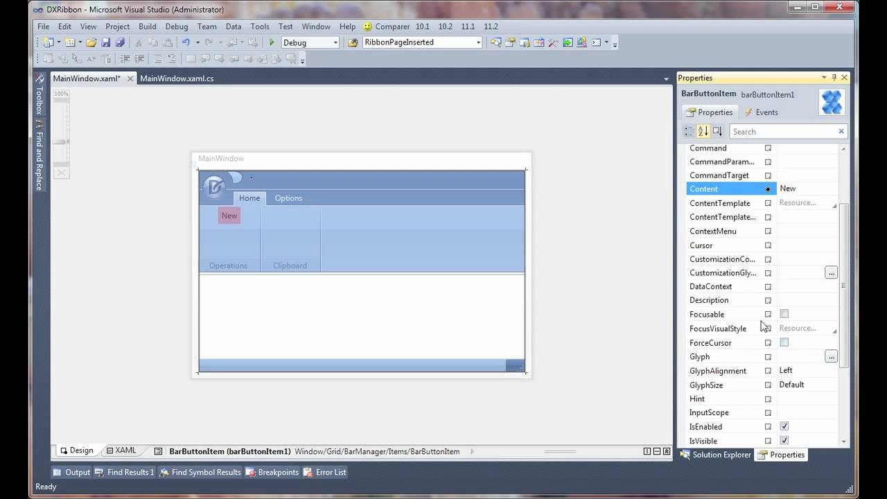 WPF Ribbon Control - Powerful Design-time Features