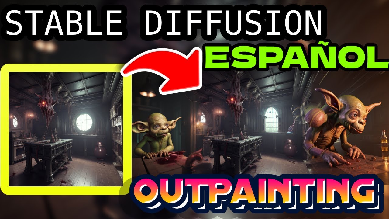 STABLE DIFFUSION OutPainting Español | Tutorial para Automatic1111 EXPANDIR y UNIR imágenes