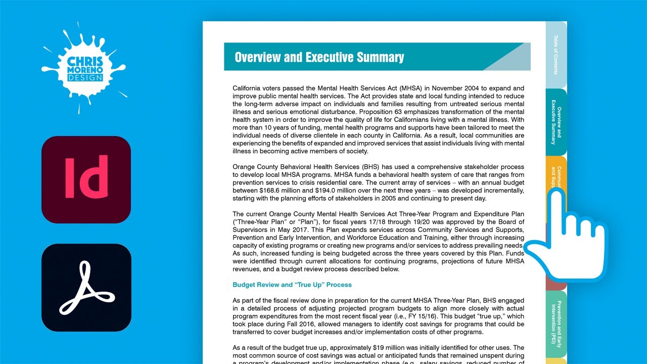 Interactive PDF Design | Navigation Tabs