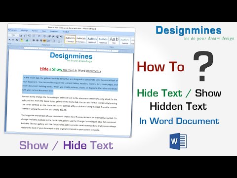 Show or Hide Text in Word Document