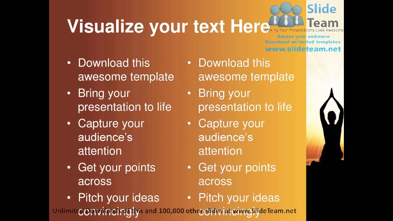 Sunset Yoga Exercise Health PowerPoint Templates Themes And Backgrounds ppt layouts