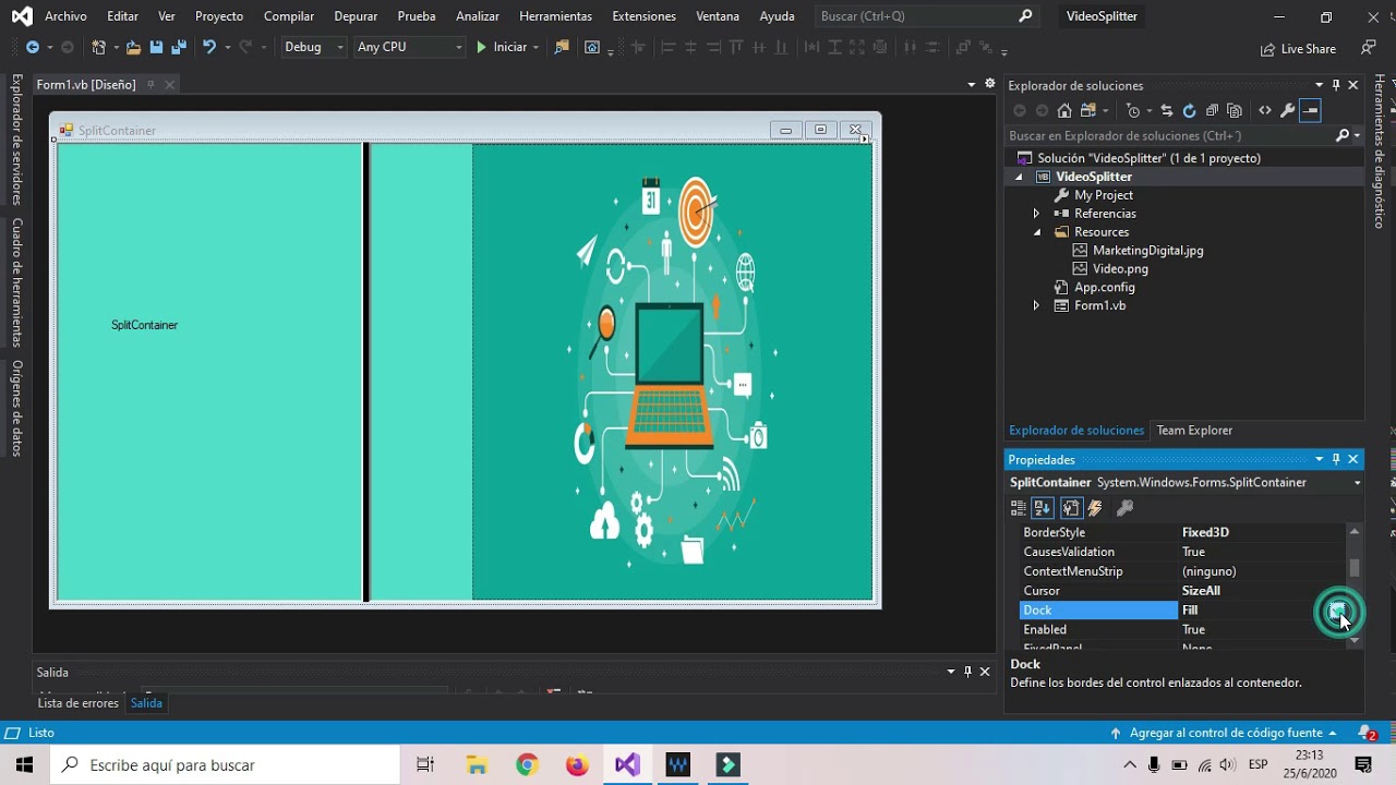 Visual Basic SplitContainer