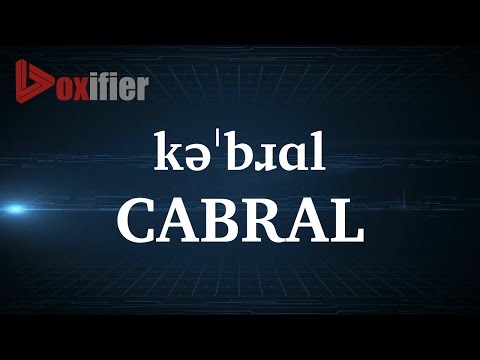 How to Pronunce Cabral in English - Voxifier.com
