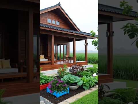 Impian memiliki rumah di pinggir kebun dan sawah #rumahkayu #jualrumahkayu