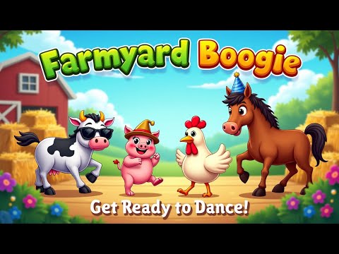 Farmyard Boogie | Fun Kids Song with Dancing Farm Animals | Learn Animal Sounds & Rhymes. Remastered