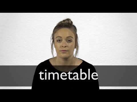 TIMETABLE definition and meaning | Collins English Dictionary
