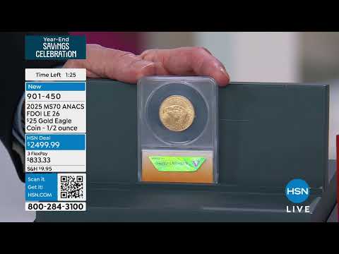 2025 MS70 ANACS FDOI LE 26 $25 Gold Eagle Coin 1/2 ounce