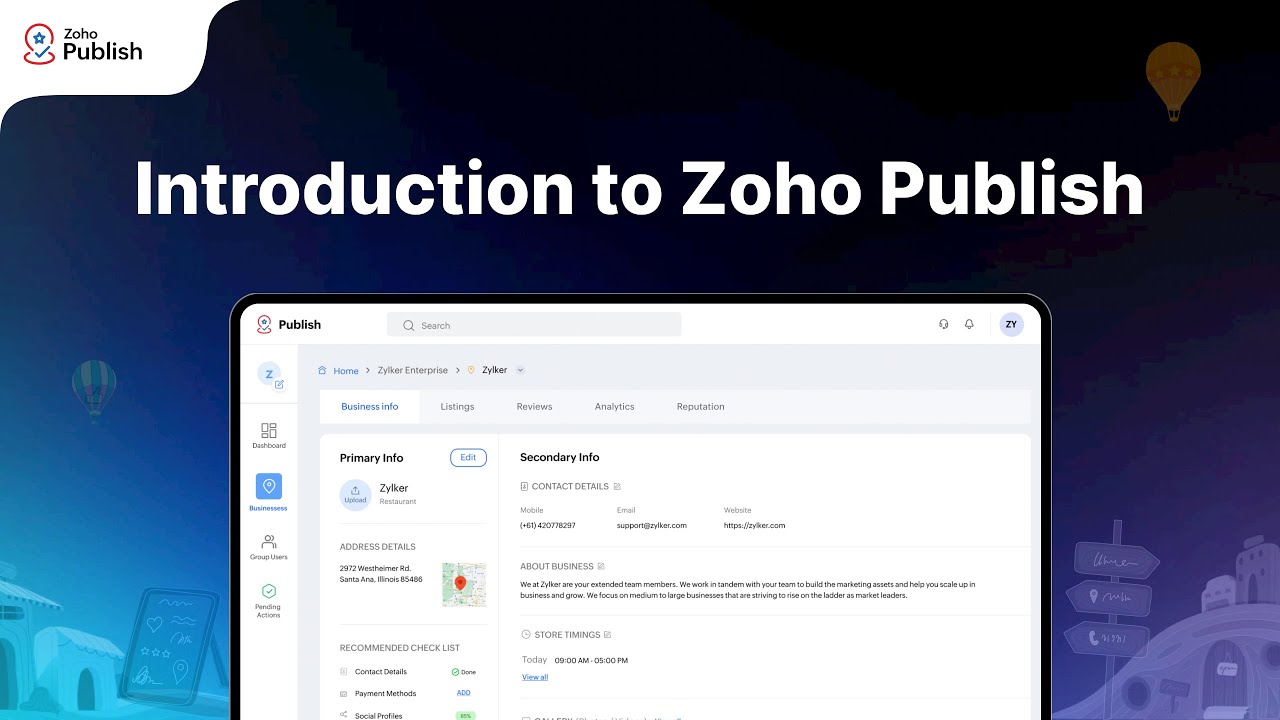 A quick introduction to Zoho Publish
