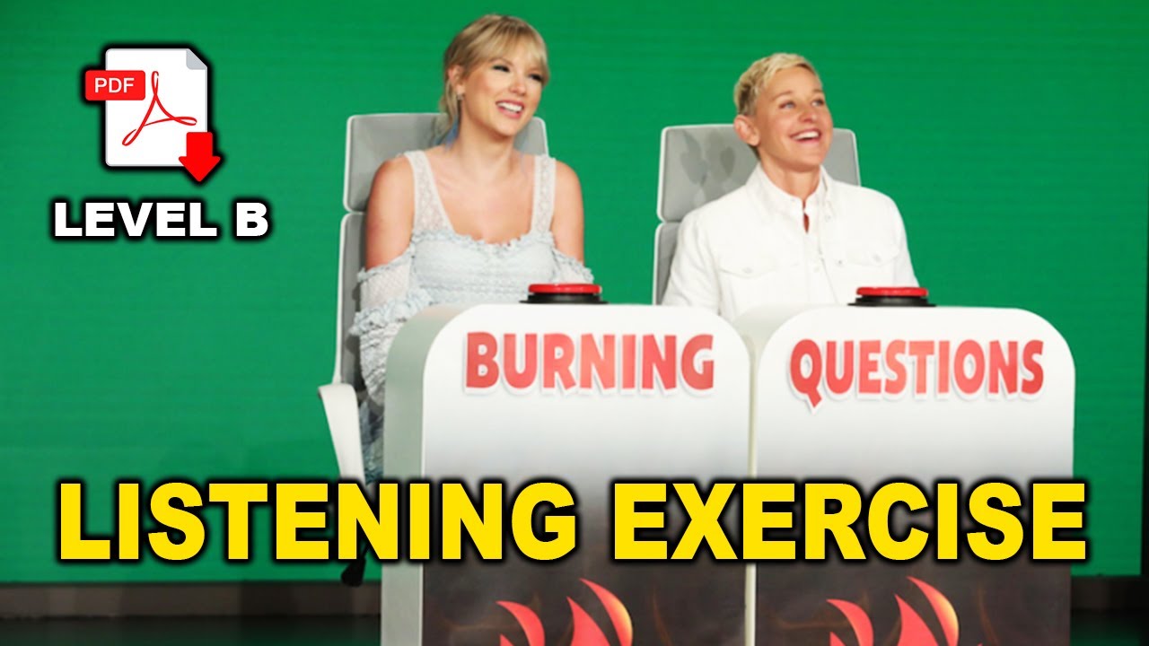 Listening Practice + PDF - Level B - Listen, answer test your skill  - Easy English Lesson