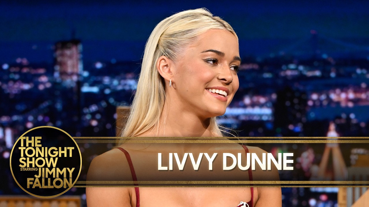 Livvy Dunne Teaches Jimmy the Baywatch Run, Reveals She Auditioned for The White Lotus (Extended)