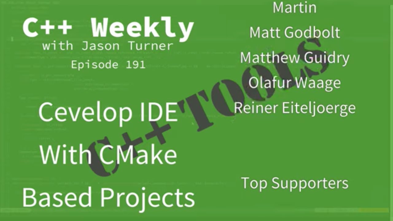 C++ Weekly - Ep 191 - Cevelop IDE With CMake Based Projects