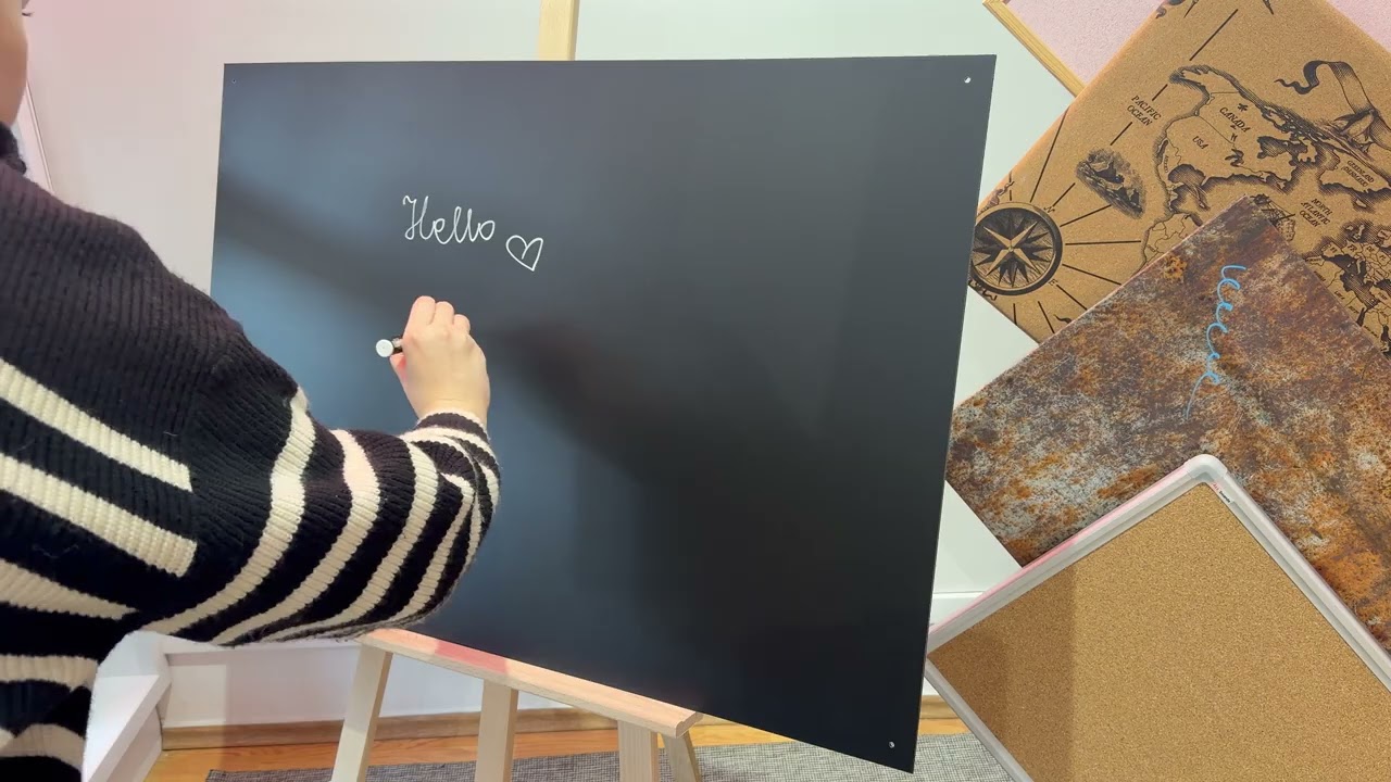 Black chalk magnetic panel, frameless black chalkboard