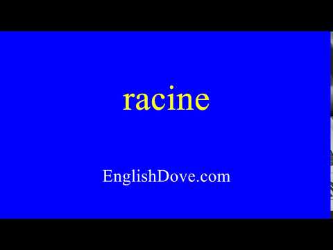 How to pronounce racine in American English.