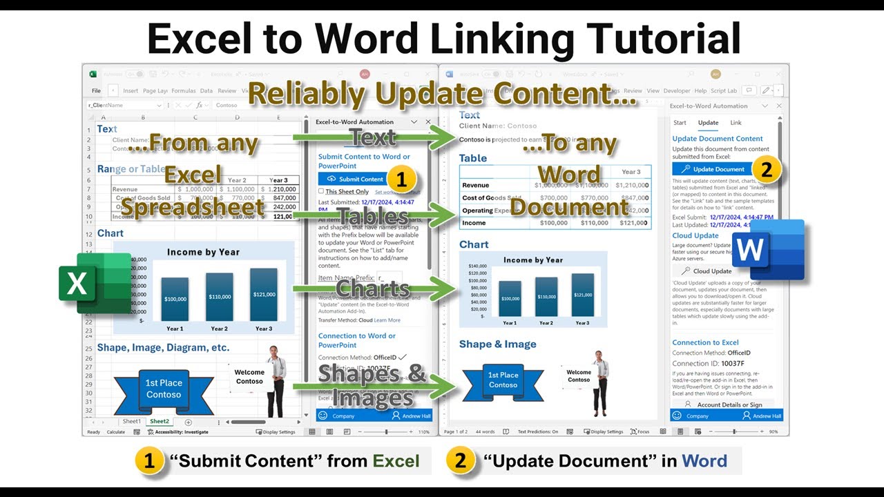 Excel to Word Linking Tutorial