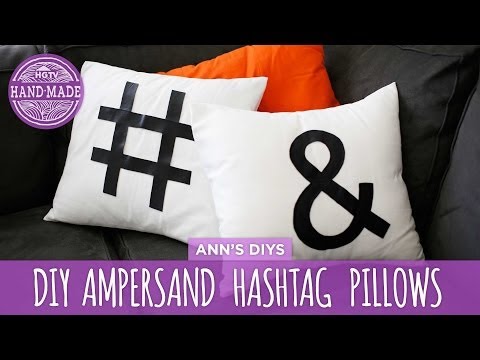 DIY Ampersand & Hashtag Pillows - HGTV Handmade