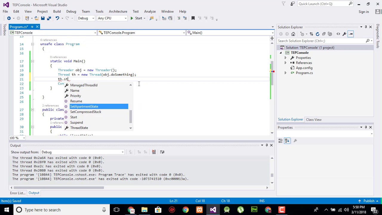 168 C# Program to Kill a Thread