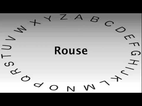 Spelling Bee Words and Definitions — Rouse