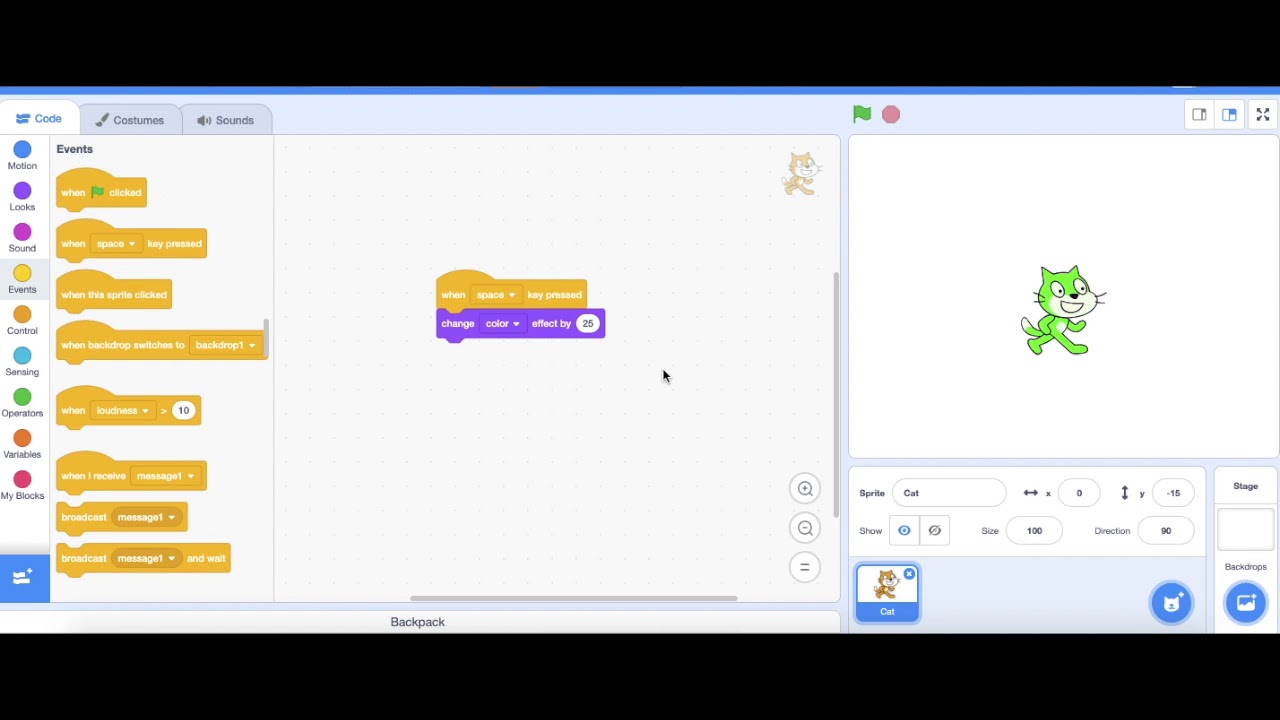 Scratch 3.0 Make A Sprite Change Color
