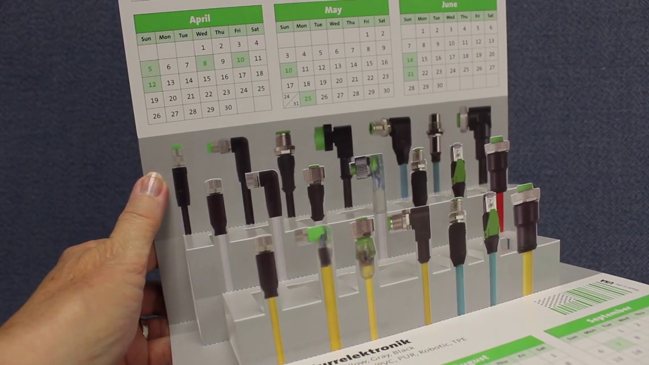 Murrelektronik dimensional calendar/brochure by American Slide Chart | Perrygraf